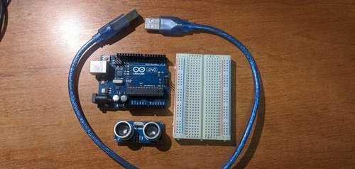 Arduino UNO R3 (Оригинал) + Макетная плата