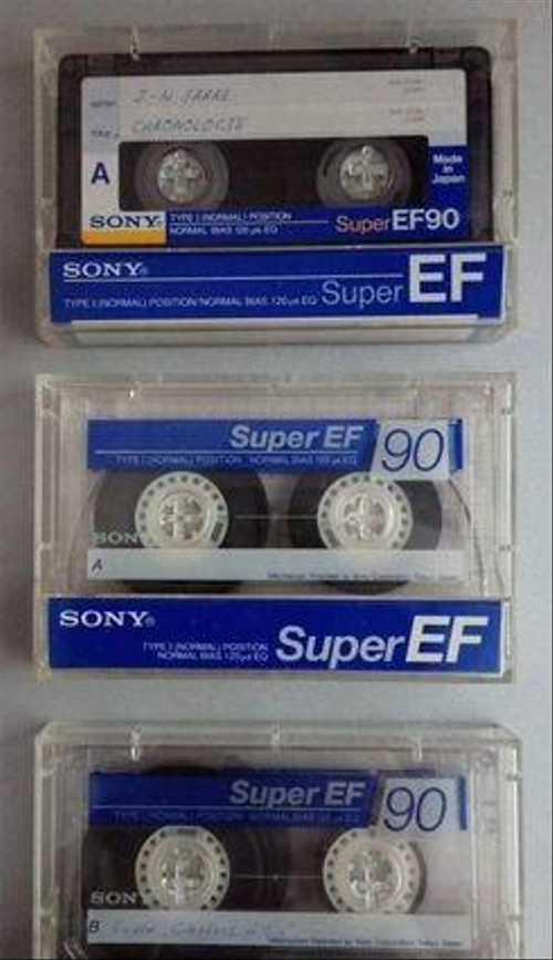 Аудиокассета Sony Super EF90, б/у