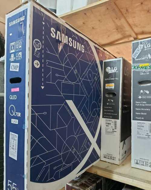 Новый qled телевизор Samsung QE55Q77rauxru