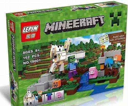 Лего (lele) lego minecraft железный голем 220 дет