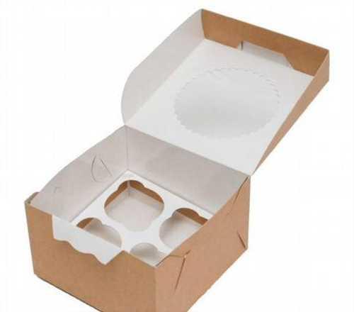 Коробка для маффинов ECO MUF 4(4 ячейки для маффа)