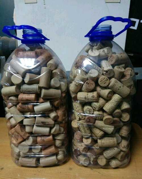 Пробки винные б/у пластиковые и натуральные