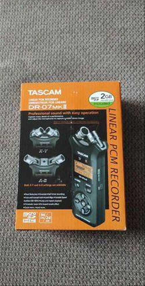 Цифровой рекордер диктофон tascam dr-07mk2