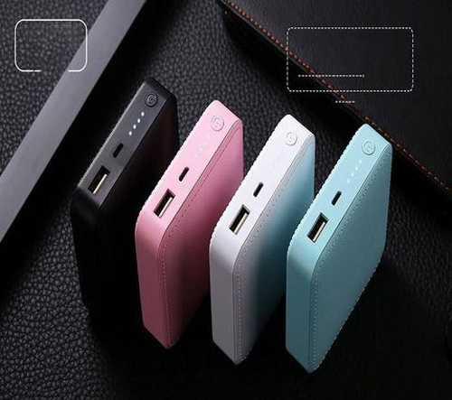 Внешний аккумулятор, Power Bank 15000 mah, аква