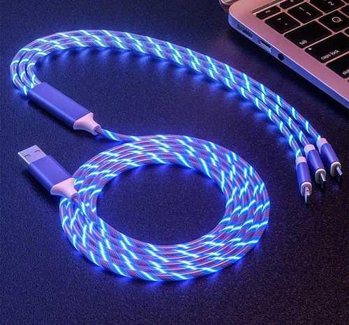 USB кабель магнитный светодиодный