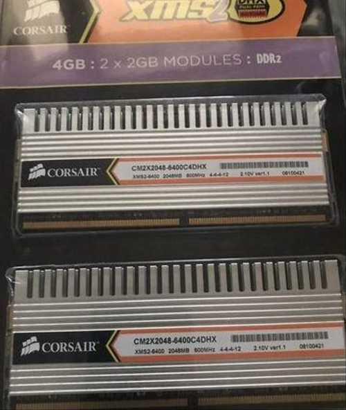 Опративная память DDR2 2x2Gb Corsair