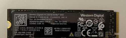 SSD WD Black SN720 NVMe 256Gb