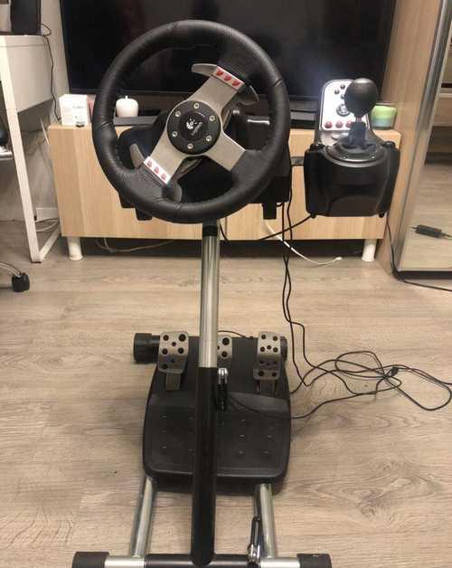 Logitech G27 + стойка для руля Wheel Stand Pro