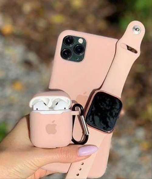 Комплект apple watch 7, airpods+чехол