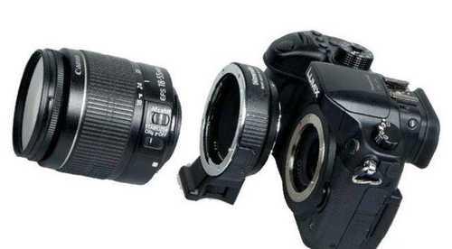 Адаптер объективов Canon EF/EF-S на m4/3 автофокус