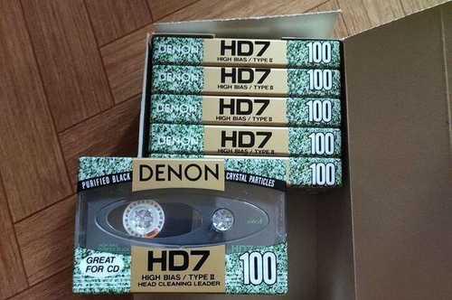 Аудиокассеты новые запечатанные CrO2 Denon HD7 100