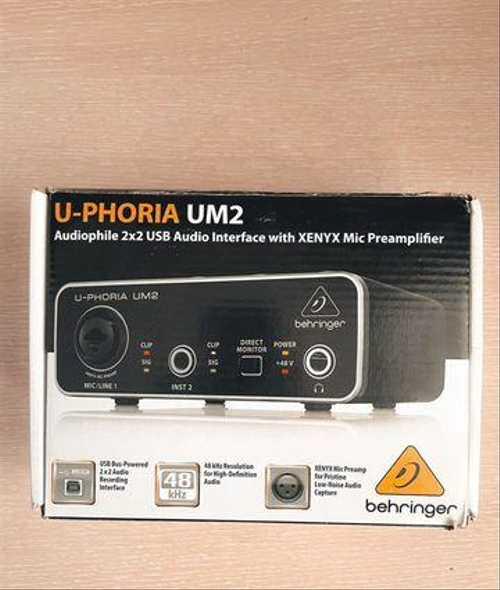 Внешняя звуковая карта behringer euphoria um2