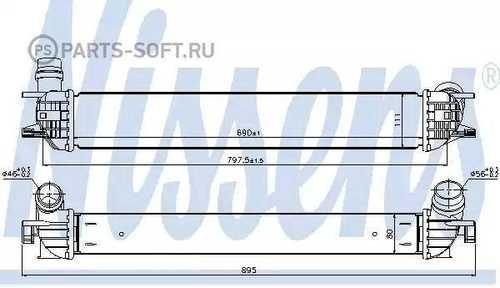 Nissens 96502 Интеркулер renault laguna III BT0/1 1.5 DCI 07, laguna III grandtour KT0/1 1.5 DCI 07