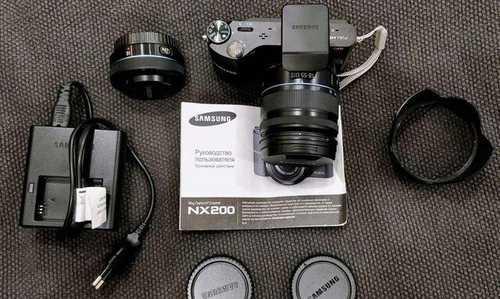 Фотоаппарат Samsung nx200, 18-55/3.5-5.6 + 16/2.4