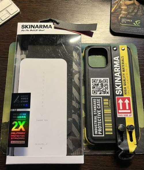 Чехол skinarma hasso yellow на iPhone 12 pro max
