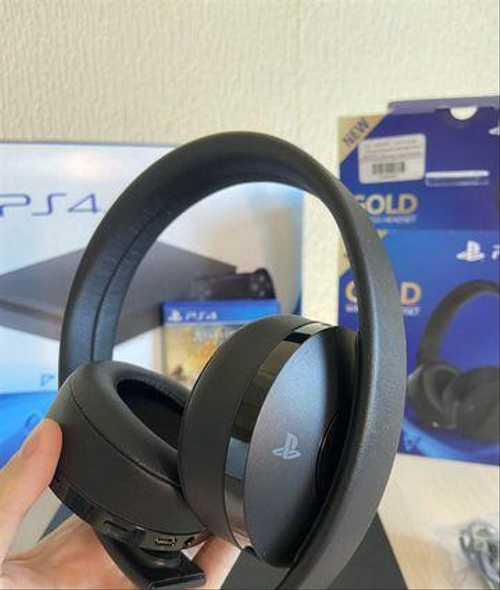 Беспроводные наушники Sony Gold wireless headset