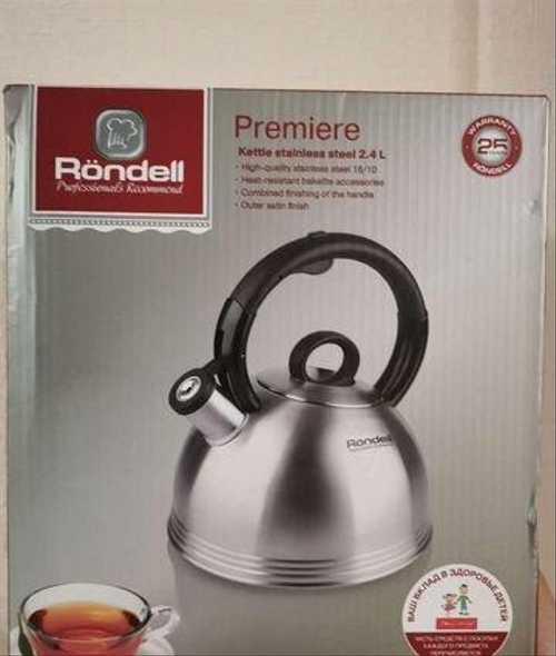Металлический чайник со свистком Rondell RDS-237