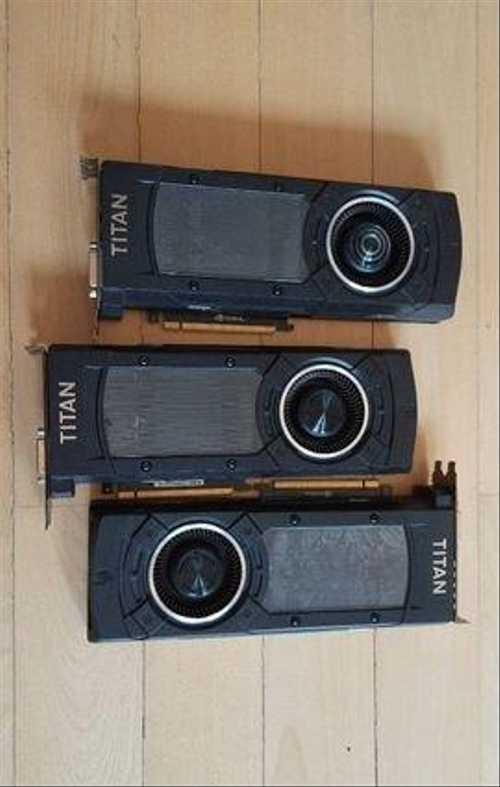 3 Видеокарты nvidia GeForce GTX titan X