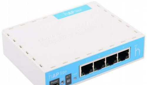 Wi-Fi роутер mikrotik hAP lite, N300, (rb941-2nd)