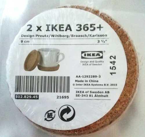 Подставки под кружки IKEA 365+, из пробки, 2 шт