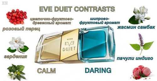 Парфюмерная вода EVE duet Contrasts. Эвон