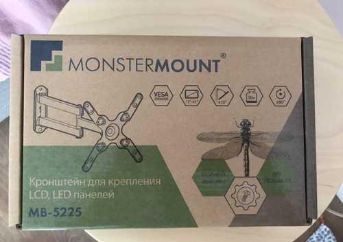 Кронштейн MonsterMount MB-5225(ЖК) Белый