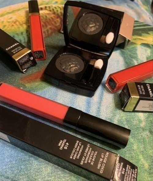 Chanel тени, блеск для губ помады