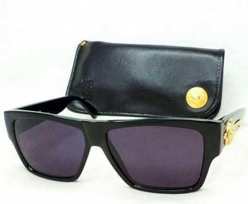Солнцезащитные очки Versace 372 черные винтаж