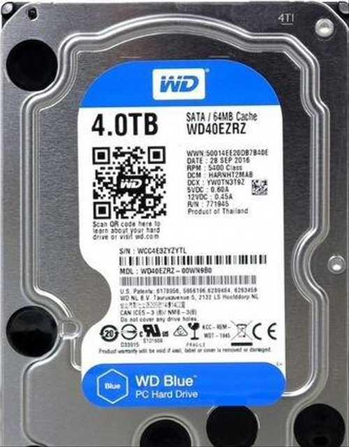 HDD Western Digital Blue 4Tb (WD40ezrz)