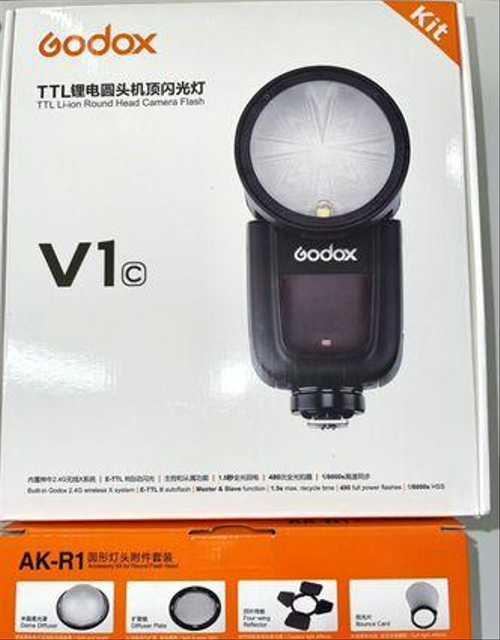 Godox v1 S C + AK-R1 новыe комплекты