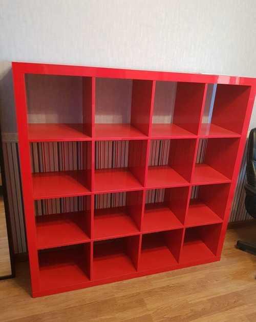 Стеллаж IKEA каллакс красный 1500*1500*400