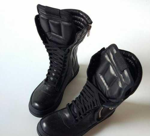 Rick Owens Cargo Basket Boot черные