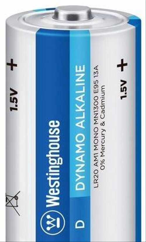 Батарейка Westinghouse LR20/D Dynamo Alkaline-BP2
