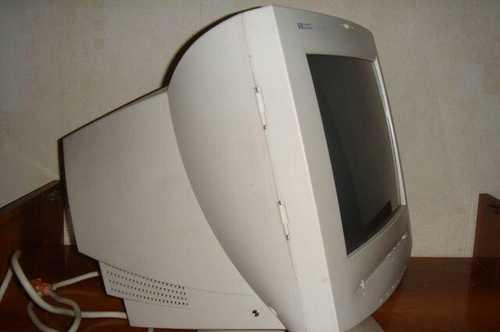 Винтажный монитор с колонками Hewlett Packard