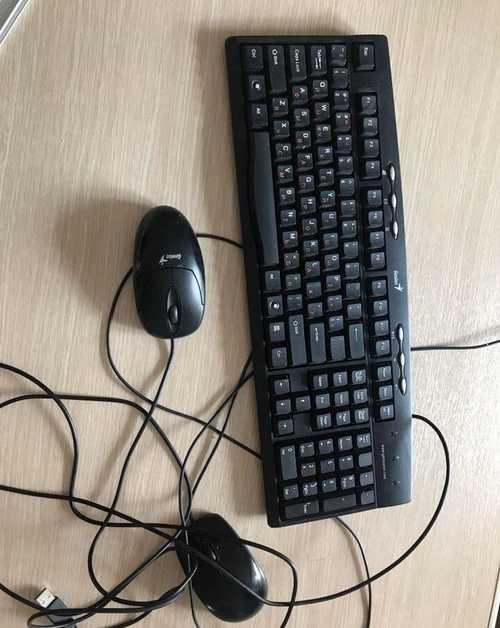 Мышь Logitech, genius и клавиатура genius