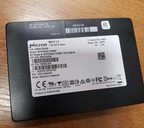 SSD 1Tb Micron M600