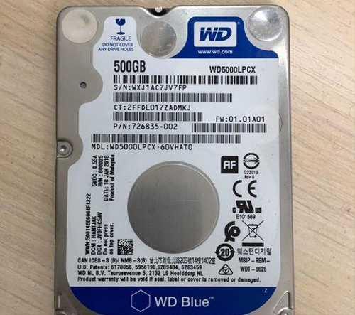 HDD для ноутбука WD 500Gb WD5000lcpx (гарантия)