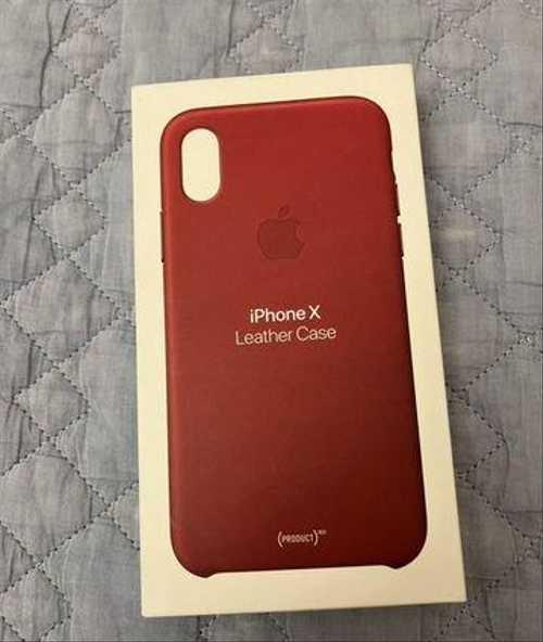 Apple Leather Case iPhone X Product Red