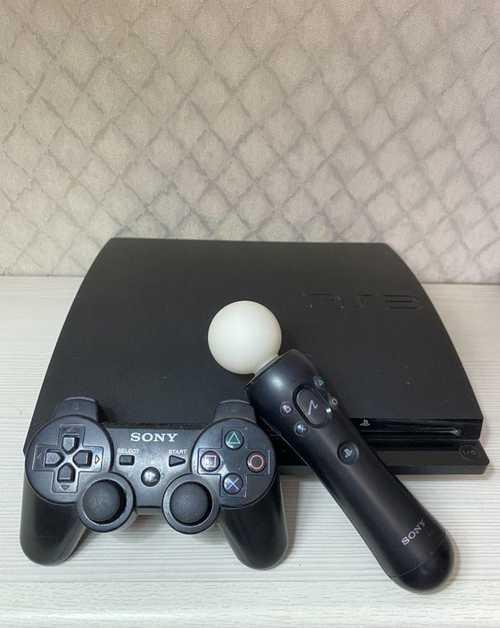 Playstation 3 Slim 320GB + PS Move + игры