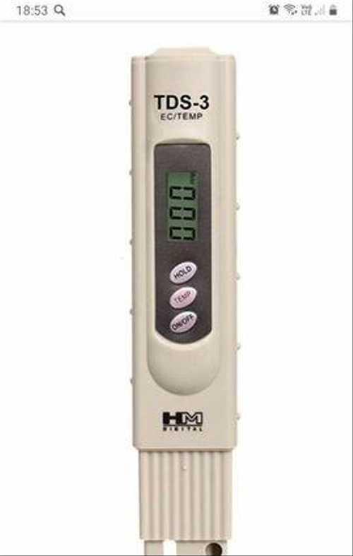 Измеритель качества воды с термометром TDS