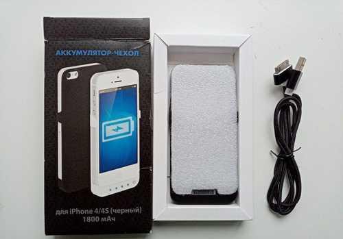 iPhone 4 Чехол-Аккумулятор 1000 mAh