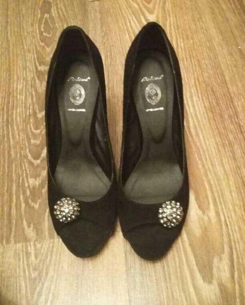 Туфли замшевые, 36-37р