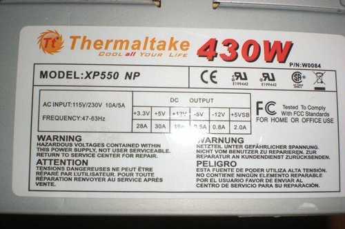 Блок питания Thermaltake 430W 6PIN