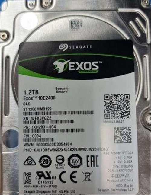 Жесткий диск Seagate Exos 10E2400 SAS 1.2TB (ST120