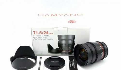 Samyang 24mm T1.5 ED AS UMC Sony A в коробке