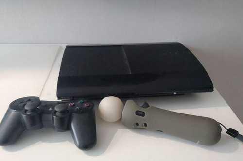 Sony PS3 slim, Dualshock, Move, множество игр