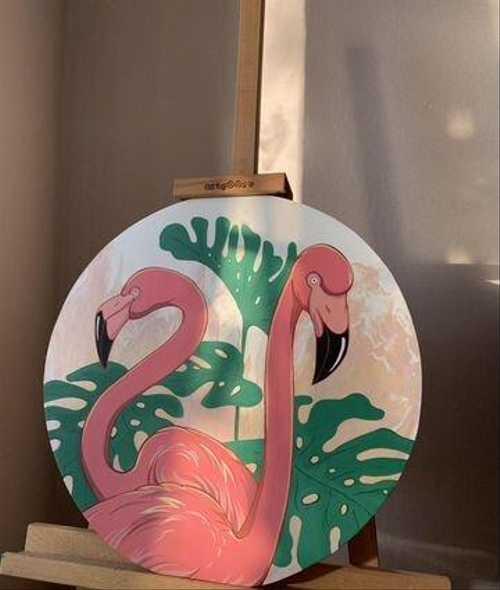 Картина фламинго