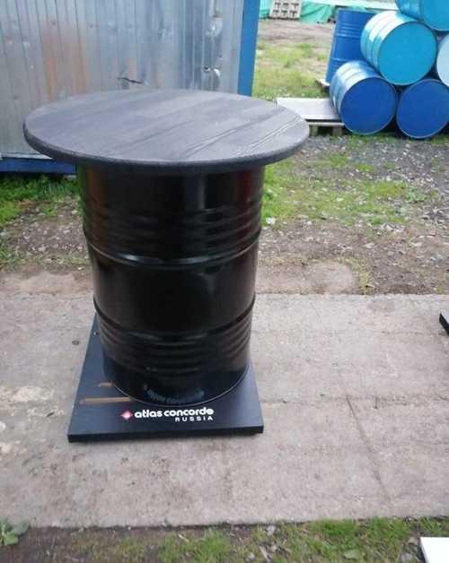 Стол-бочка Barrel Black d-80 см черный