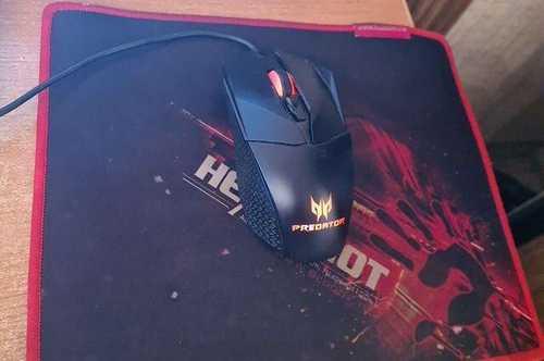 Игровая мышь Acer predator, тканевый игровой коври
