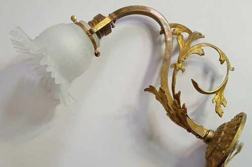 Бра бронза нач20в антикварное старинное лампа